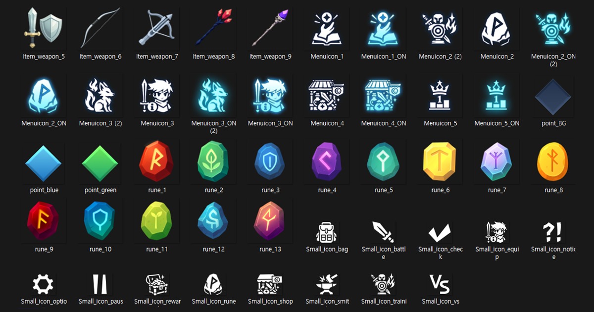 150+ Casual RPG UI Icon pack | 2D Icons | Unity Asset Store