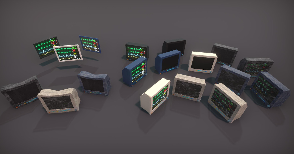 ECG Machine Lowpoly(Extended) | 3D Electronics | Unity Asset Store