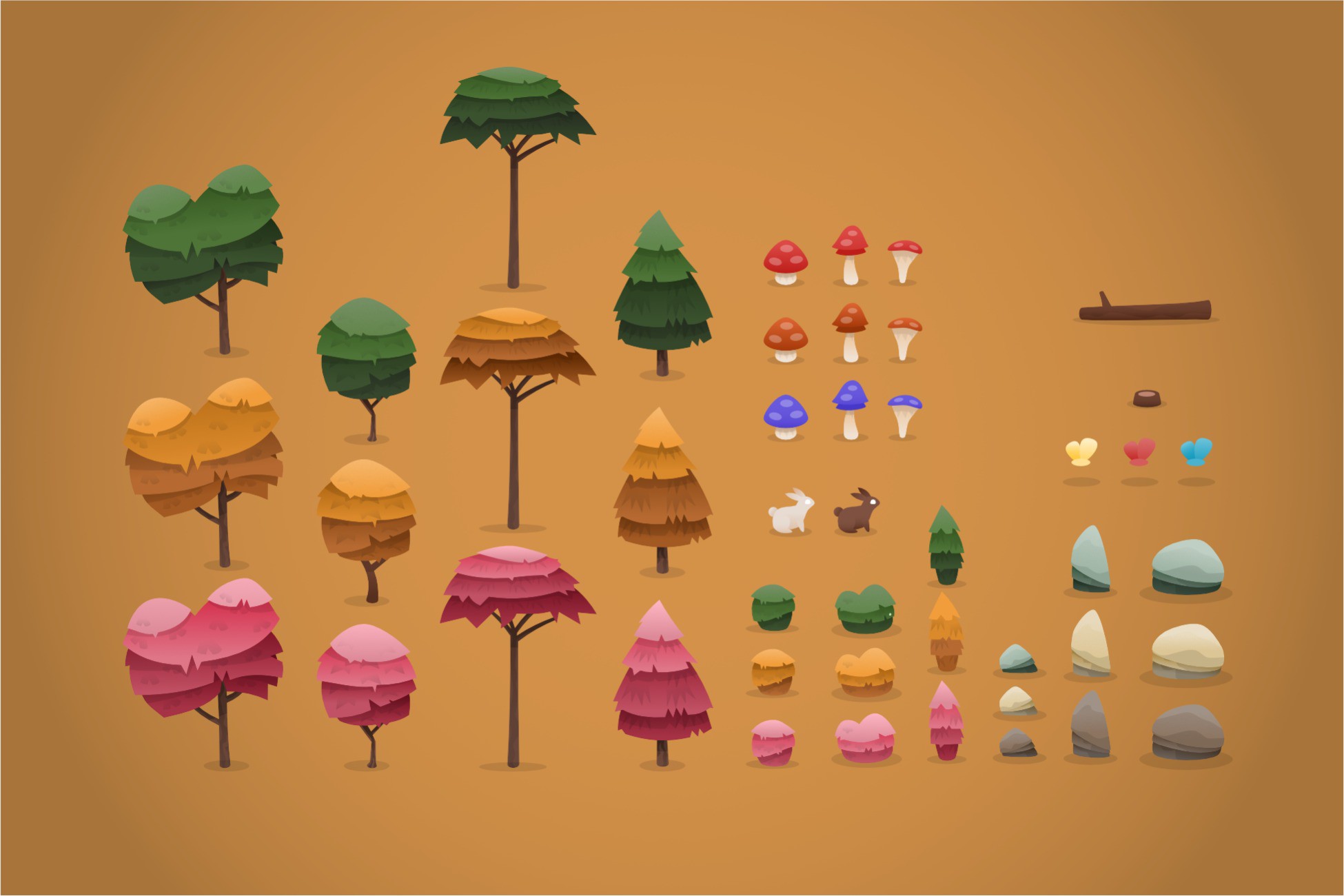 Vector Forest Scenery | 2D Environments | Unity Asset Store