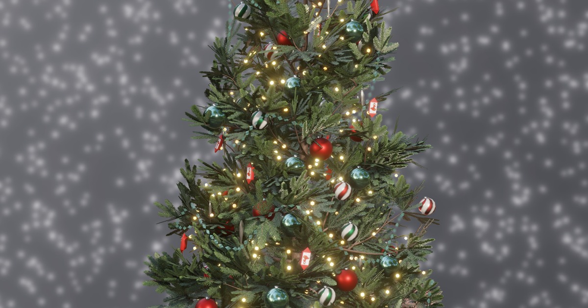 Christmas tree in old style (3D) | 3D Trees | Unity Asset Store
