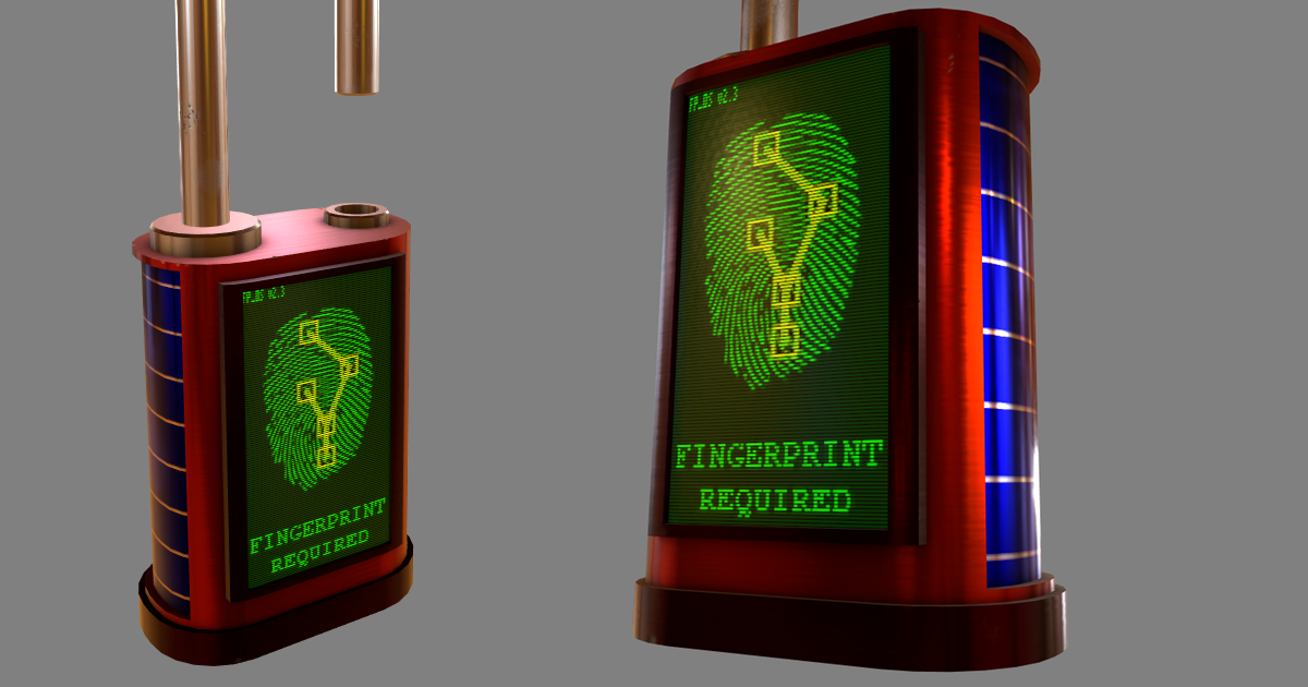 RMH Fingerprint Padlock 001 | 3D Props | Unity Asset Store