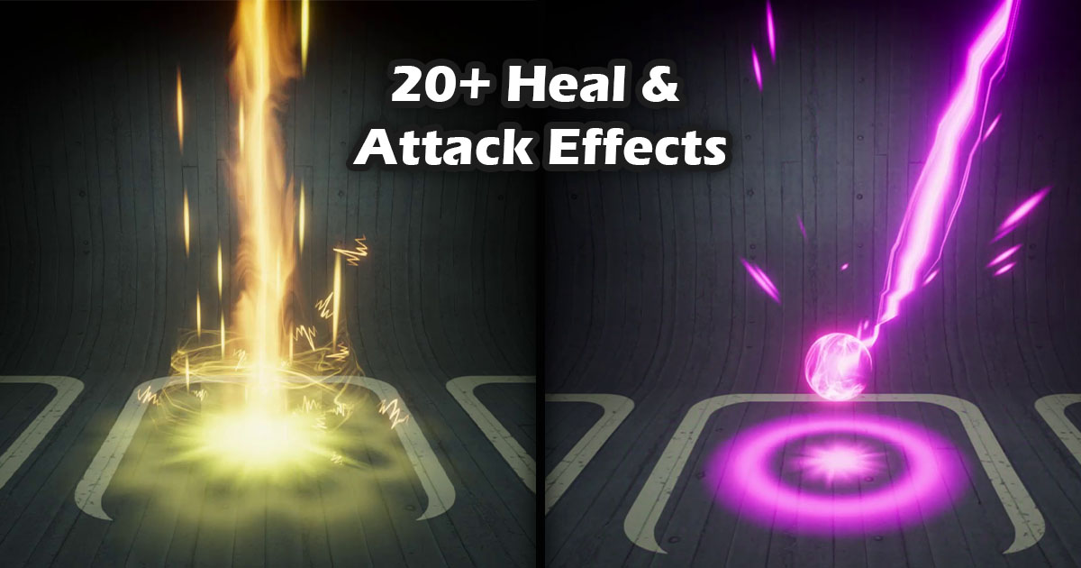20+ Heal & Attack Effects | VFX Particles | Unity Asset Store