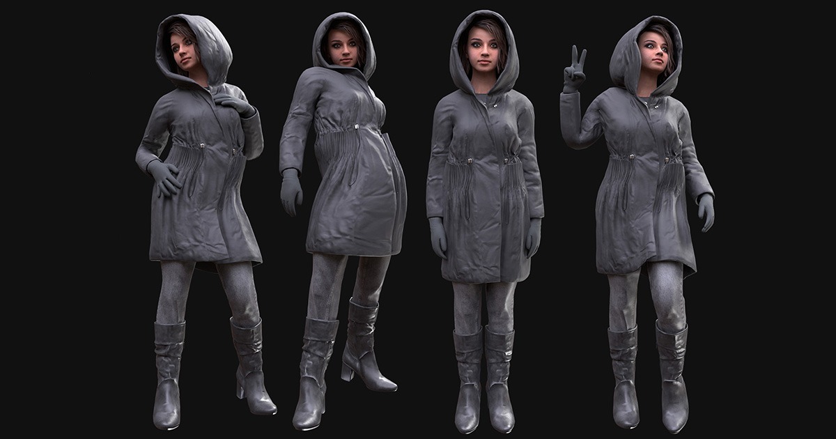 Woman in Winter Outfit 6 - Rigged | 3D Characters | Unity Asset Store