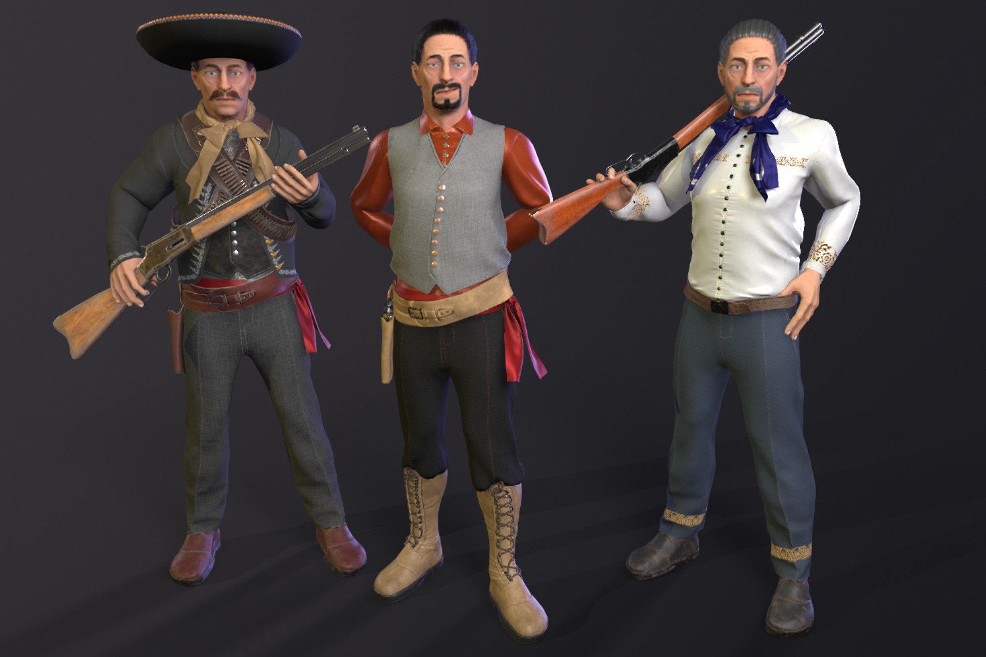 Brave charro | 3D Characters | Unity Asset Store