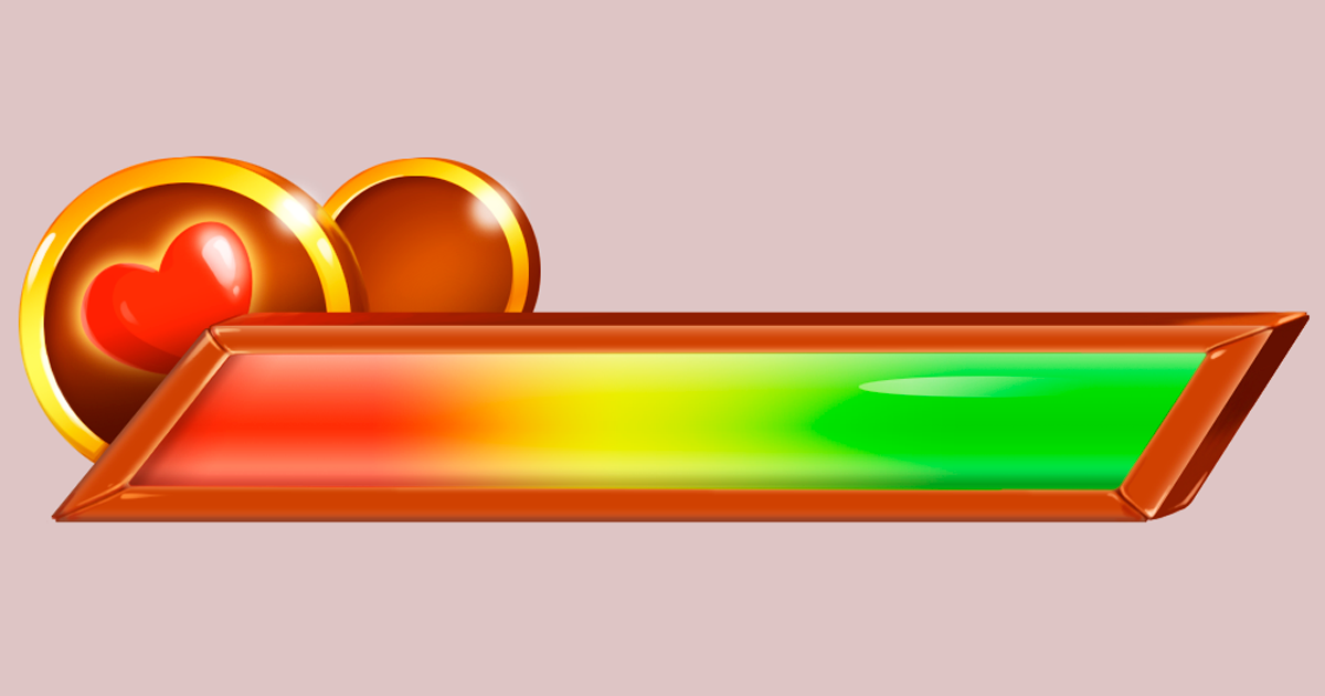 Glowing heart health bar | 2D Icons | Unity Asset Store
