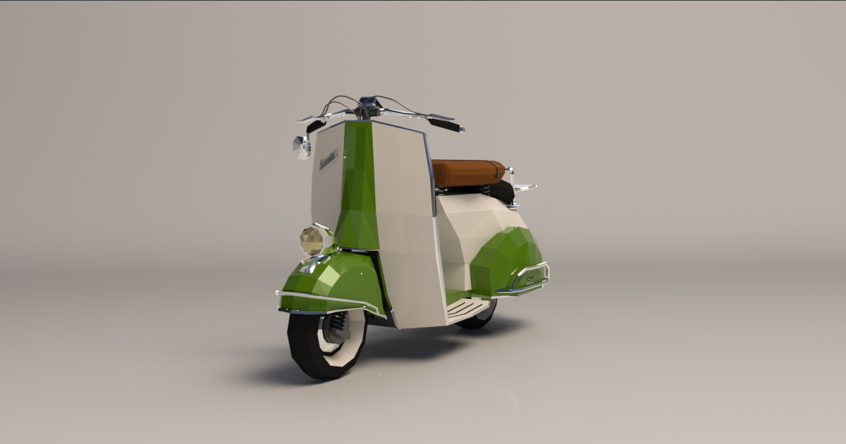 Low Poly Scooter 04 | 3D Land | Unity Asset Store