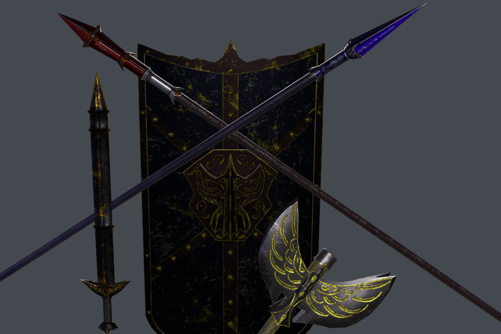 Fantasy Weapon Pack - Wings of Victory | 3D 무기 | Unity Asset Store