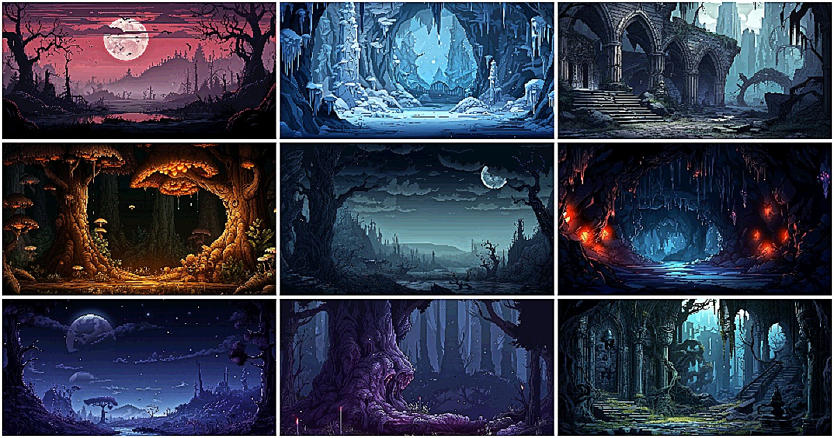 BACKGROUND - Pixel Hollow 1 | 2D Environments | Unity Asset Store