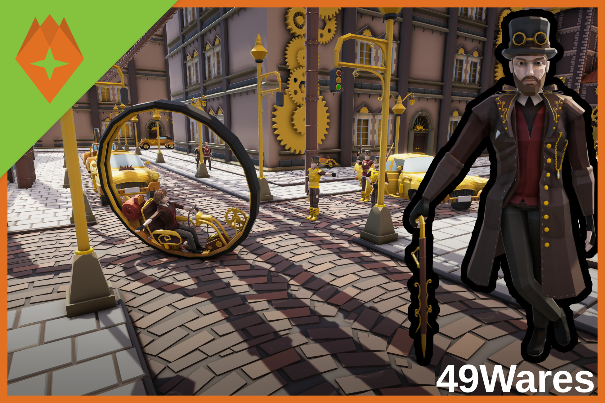 Low Poly Steampunk - Polygon / Lowpoly Style Environment + Characters | 3D Industrial | Unity ...