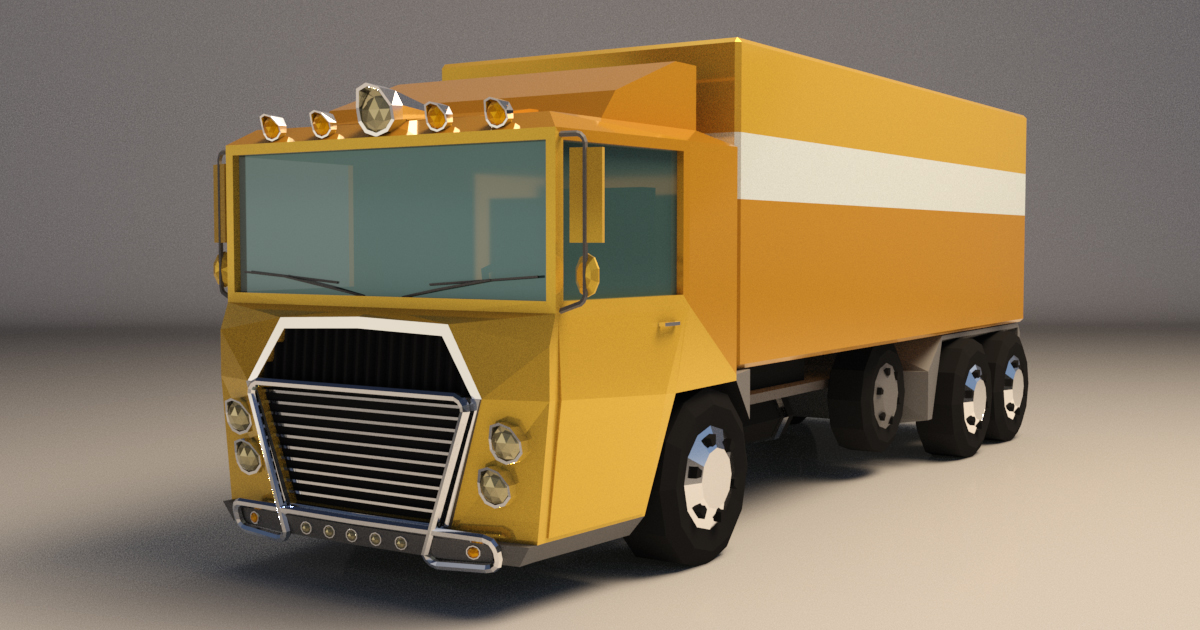 Low Poly Cargo Truck | 3D Land | Unity Asset Store