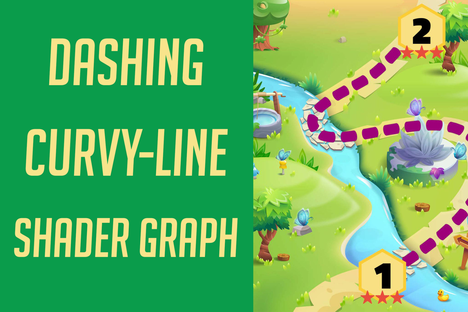 Dashing Curvy Line Shader Graph 시각 효과 셰이더 Unity Asset Store