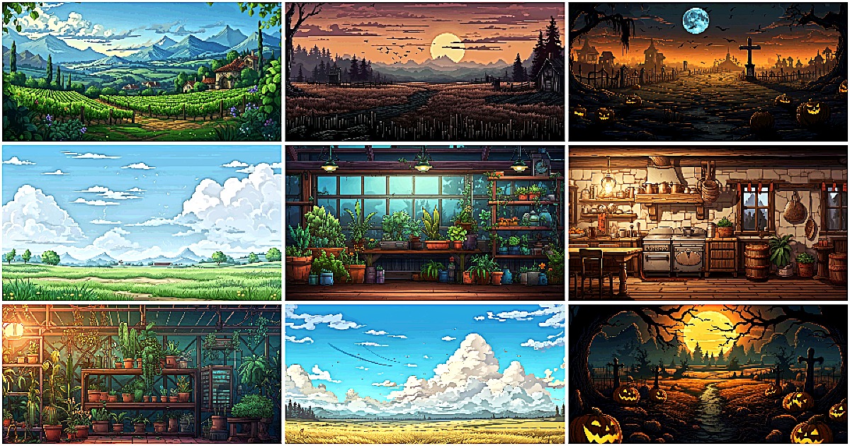 BACKGROUND - Pixel Farm 2 | 2D Environments | Unity Asset Store