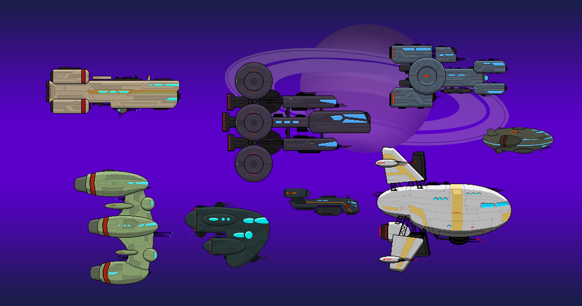 Galaxy Armada - Pixel Art Spaceships VOL2 | 2D Characters | Unity Asset ...