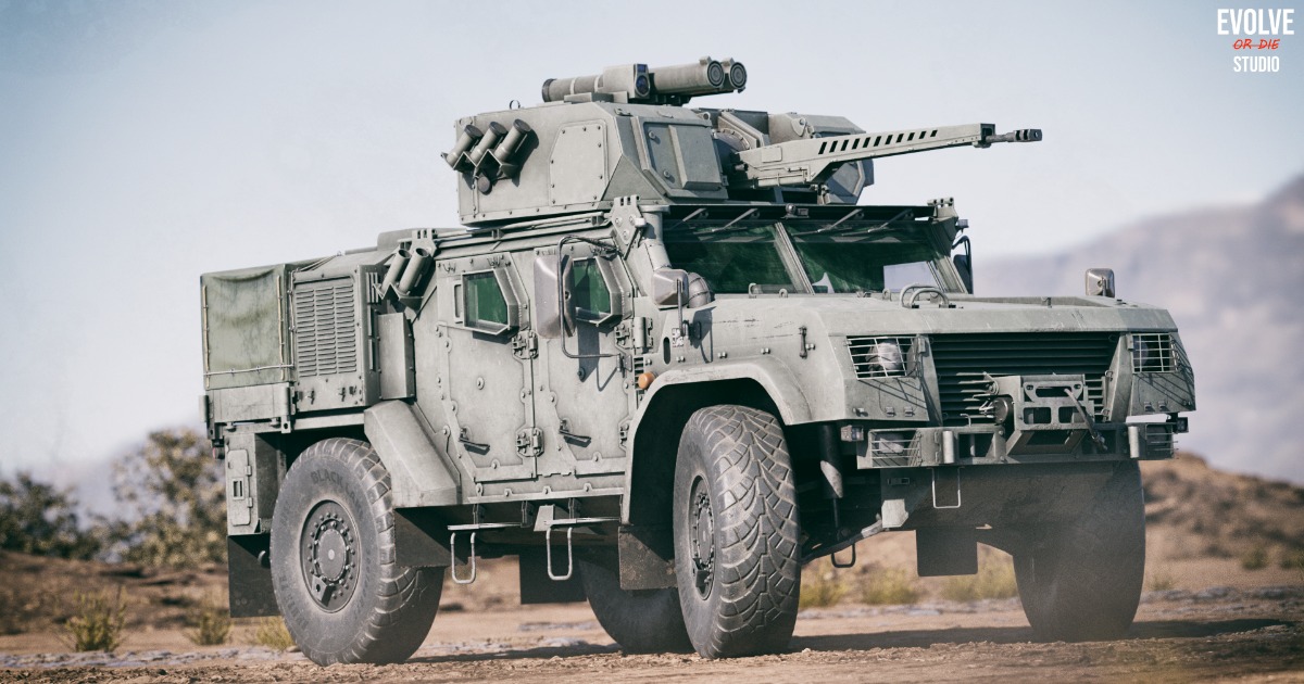 Rigged Military Car Titan | 3D Land | Unity Asset Store