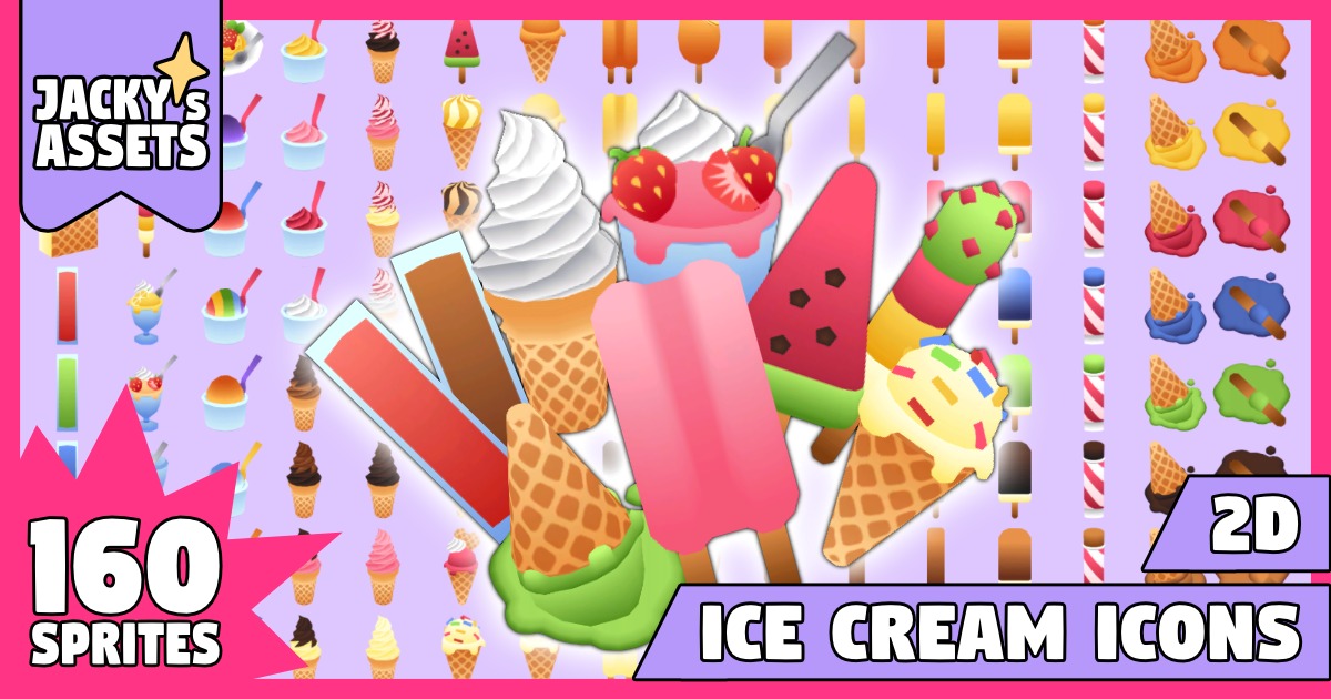 Jacky's 2D Ice Cream Icons | 2D Icons | Unity Asset Store