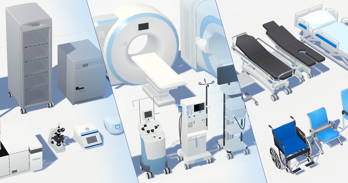 Ultimate Hospital Equipment Assets | 3D Industrial | Unity Asset Store