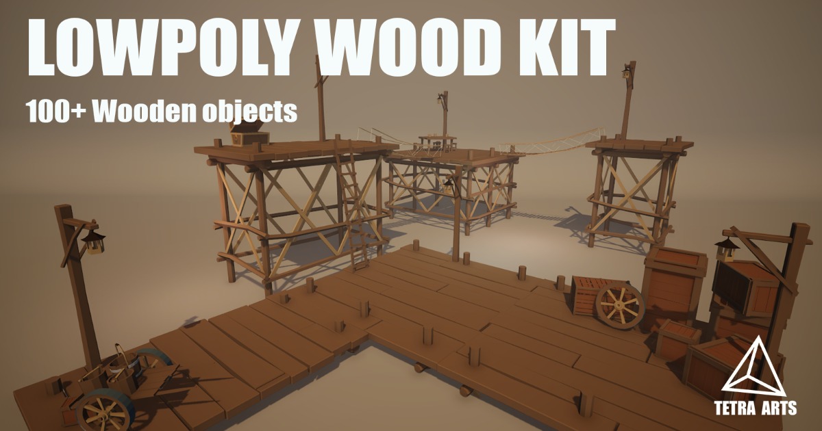 Lowpoly Wood Kit | 3D Props | Unity Asset Store