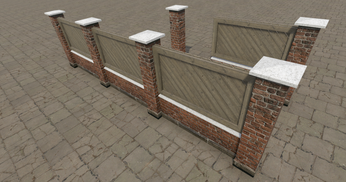 Modular Garden Wall | 3D Exterior | Unity Asset Store