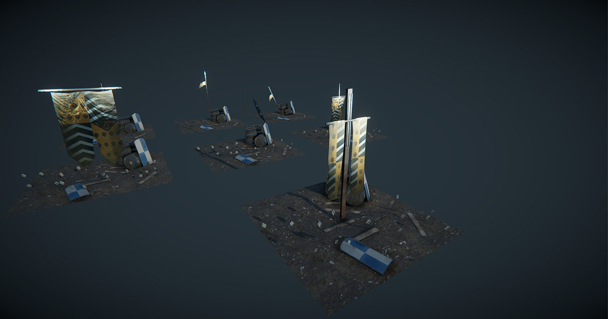 Medieval Flags And Banners | 3D Fantasy | Unity Asset Store