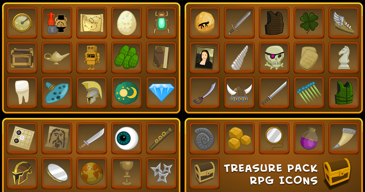 Treasure Icons (2D) | 2D 아이콘 | Unity Asset Store