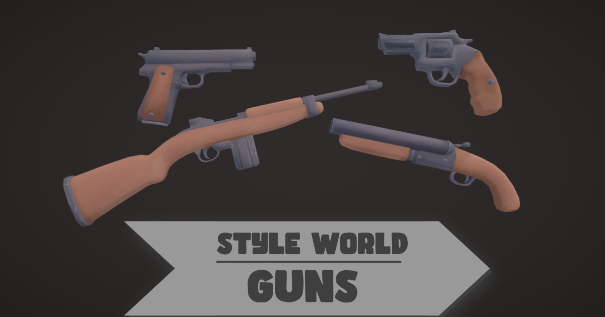 Style World - Guns - Rigged & Animated | 3D Guns | Unity Asset Store