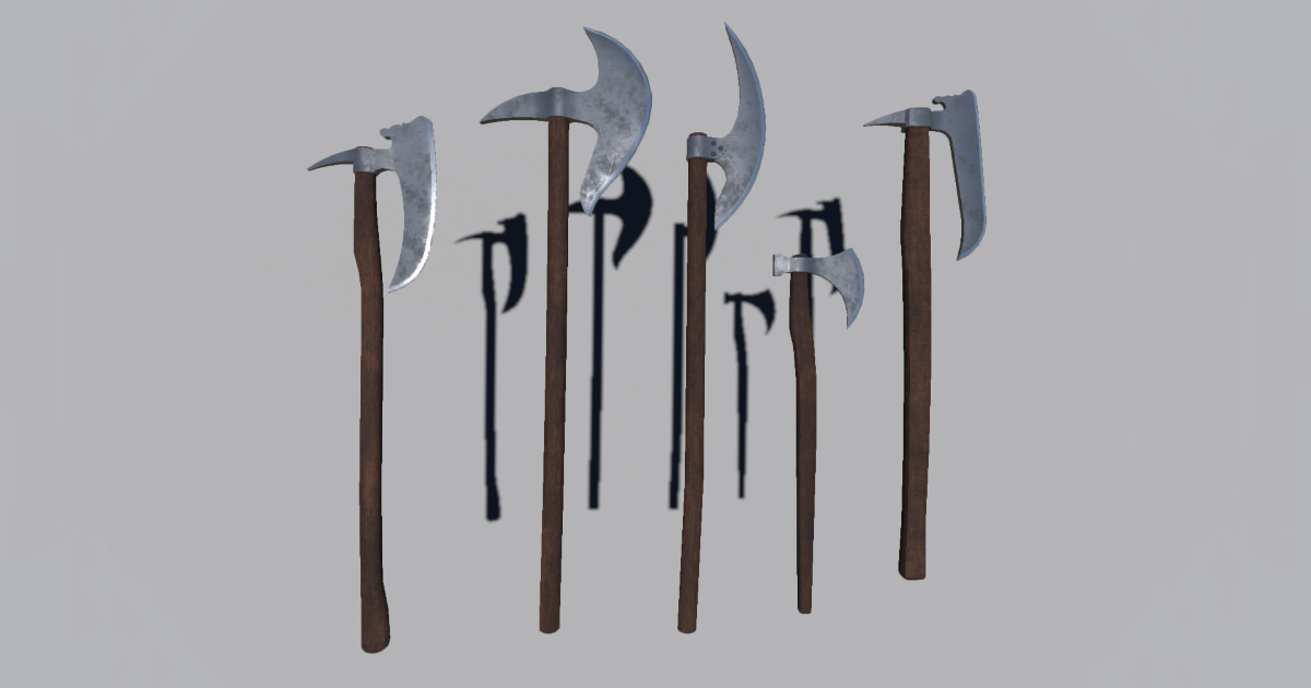 PBR Battle Axes | 3D Weapons | Unity Asset Store