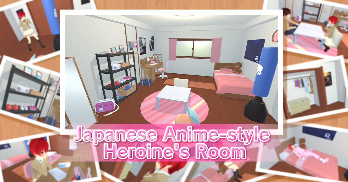 Japanese Anime-style Heroine's Room | 3D Environments | Unity Asset Store