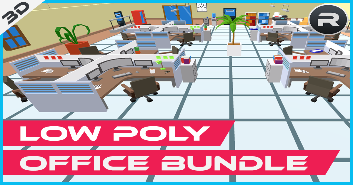 Low Poly Office Bundle | 3D Props | Unity Asset Store