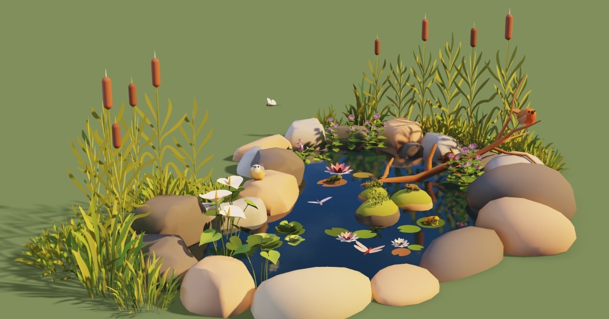 Lowpoly Pond Asset Pack | 3D Environments | Unity Asset Store