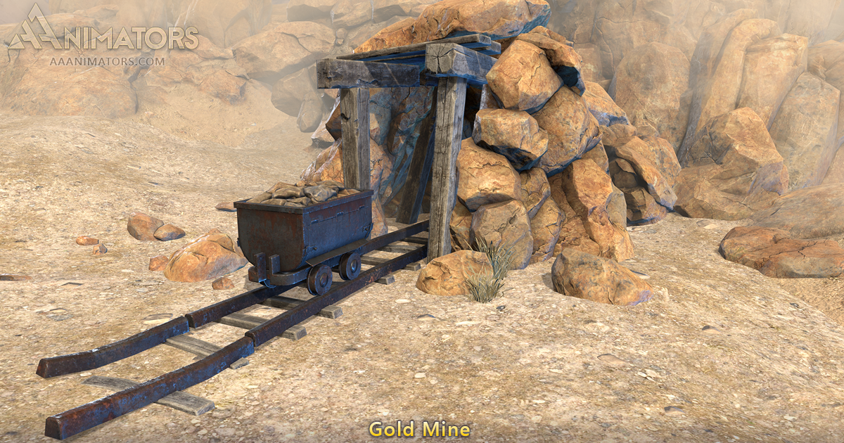 Low Poly Gold Mine pack | 3D Dungeons | Unity Asset Store