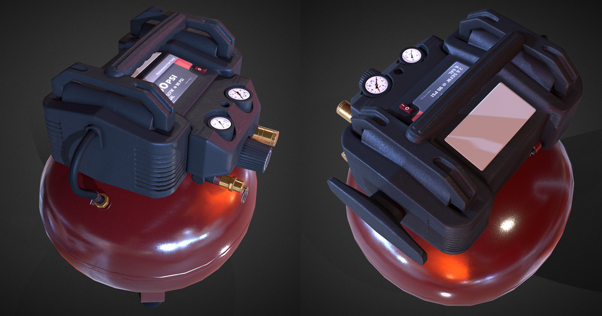 Hand Held Air Compressor - PBR | 3D Tools | Unity Asset Store