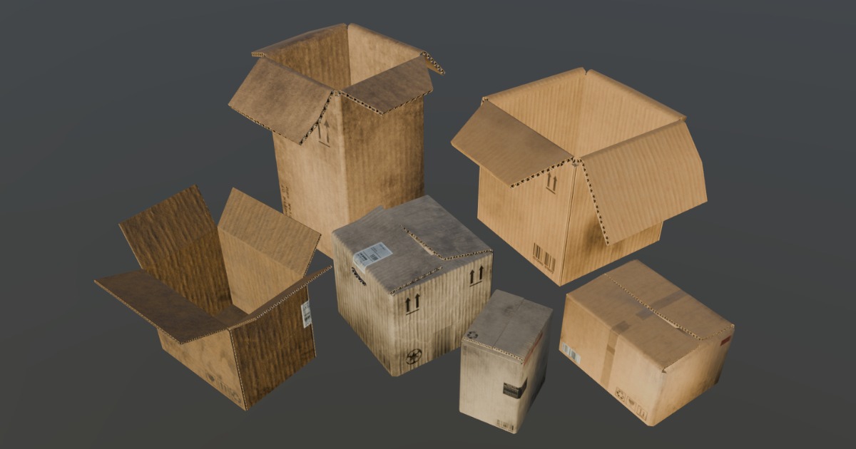 Cardboard/Carton Boxes | 3D Props | Unity Asset Store