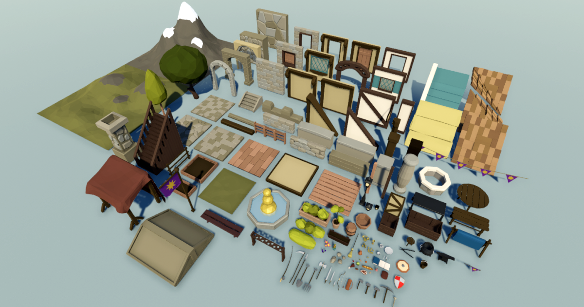 Fantasy Town Low Poly Pack | 3D Fantasy | Unity Asset Store