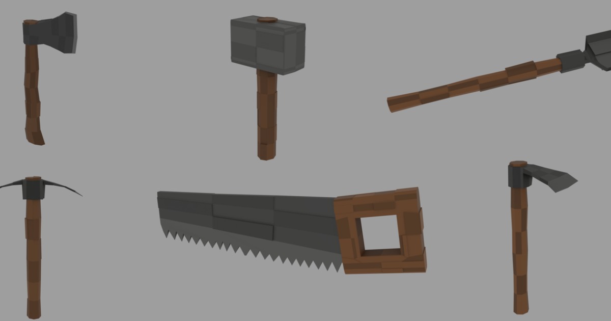 Low Poly Stylized Tools Pack | 3D Tools | Unity Asset Store
