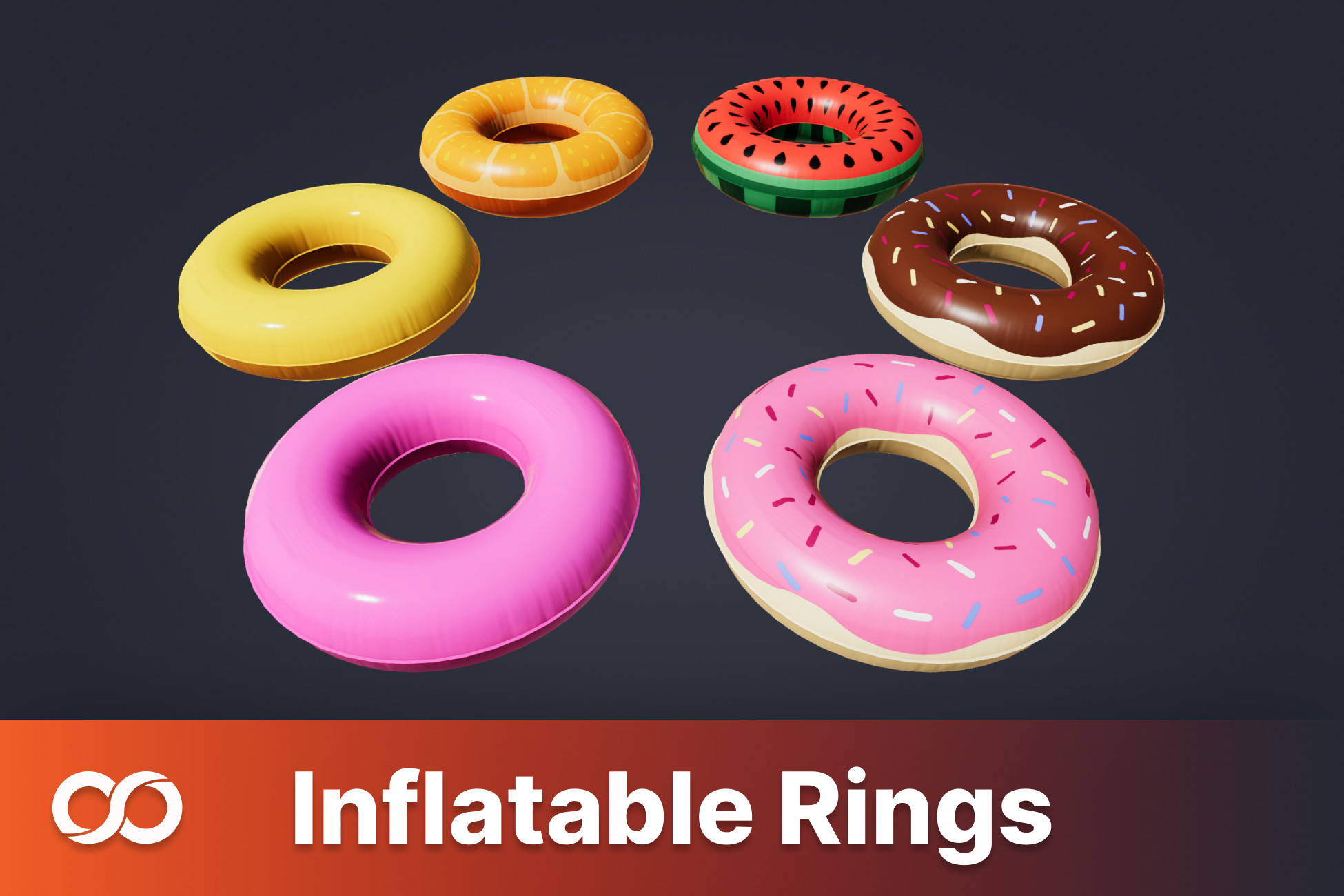 Free Inflatable Rings | 3D 소품 | Unity Asset Store