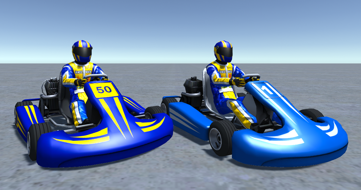 2 Low Poly Karts With Player Pack 4 | 3D Land | Unity Asset Store