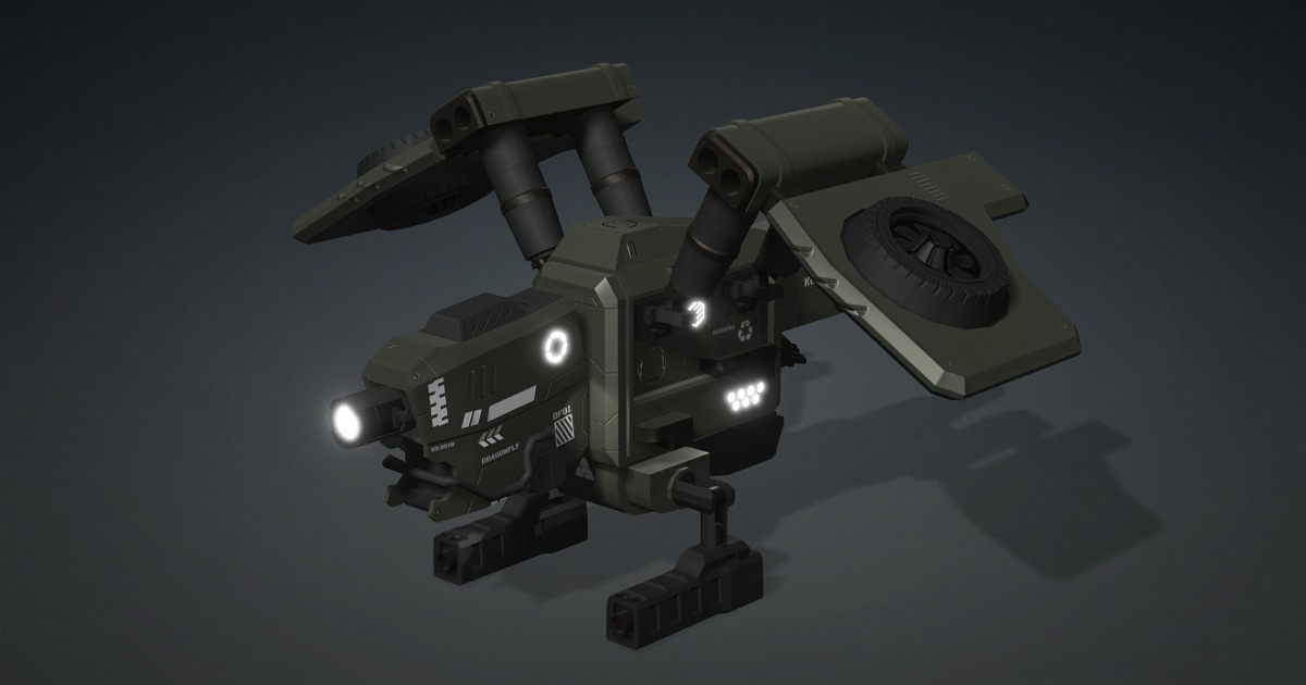 Sci-Fi Drone Dragonfly | 3D Air | Unity Asset Store