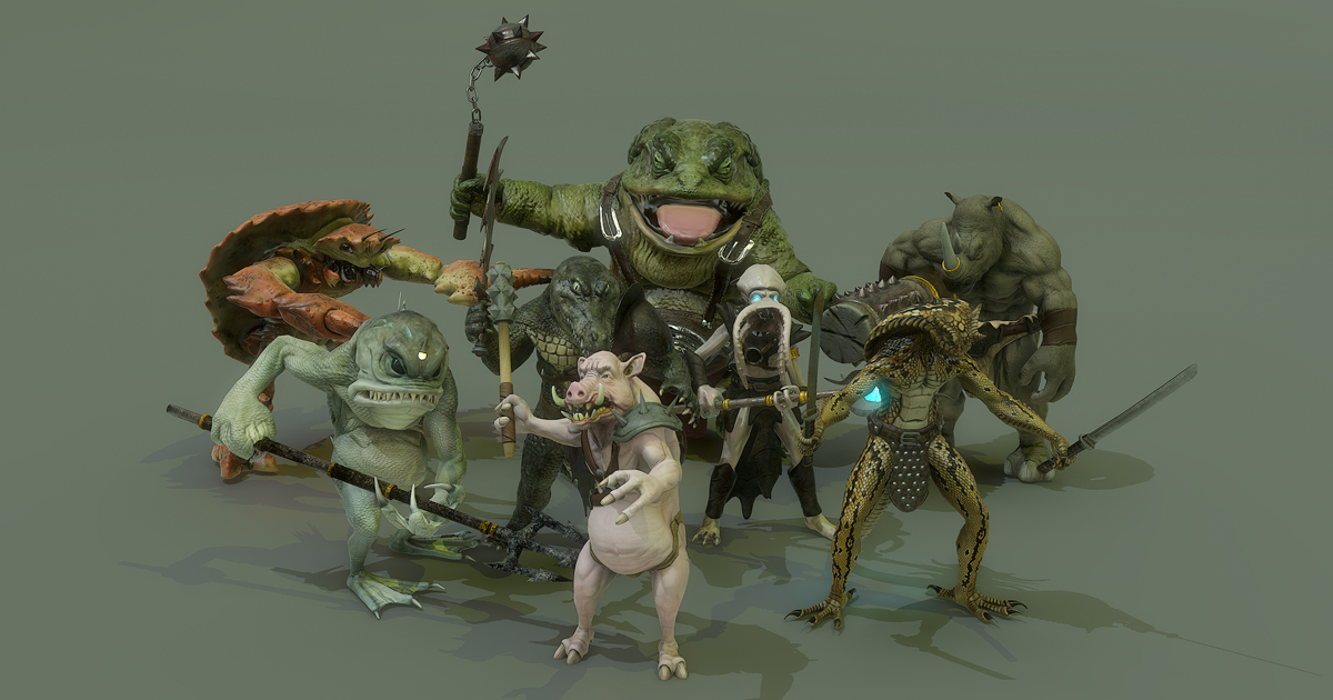 HEROIC FANTASY WERE-CREATURES PACK | 3D Creatures | Unity Asset Store