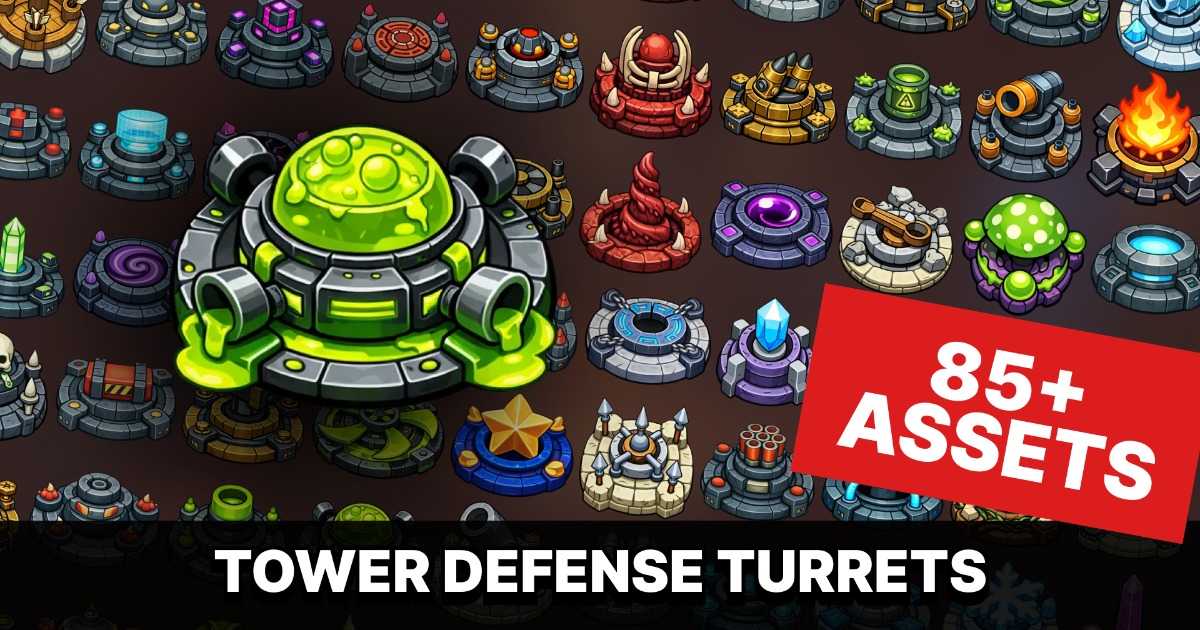 Tower Defense Turret Mega Pack Toxic Elemental Sci-Fi Strategy TD ...