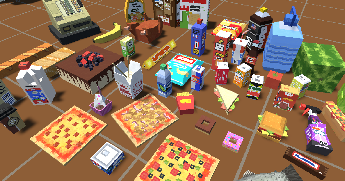 simple shop props vol.1 | 3D Food | Unity Asset Store