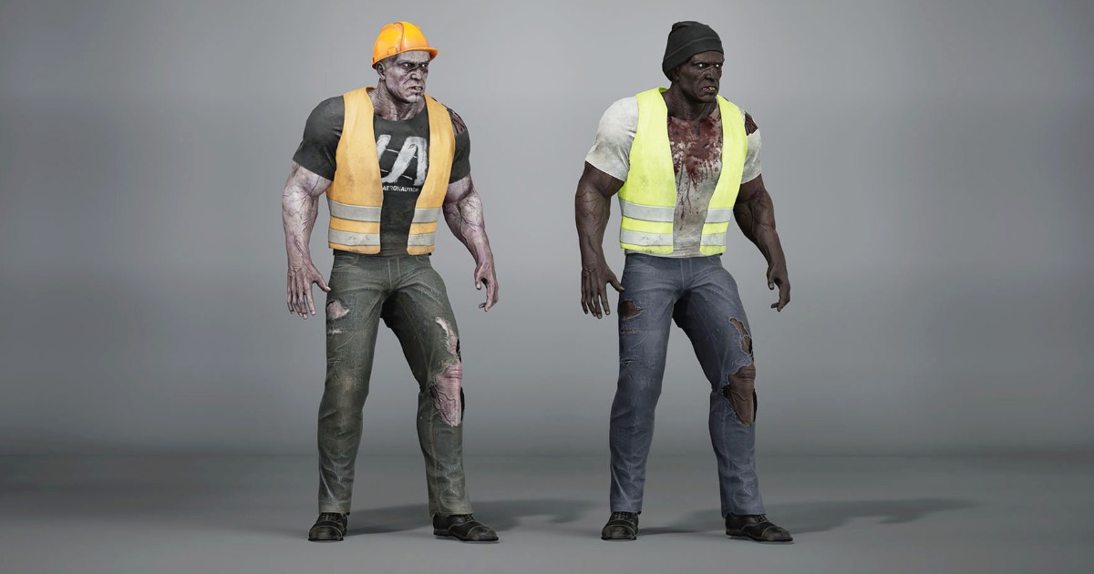 Muscle Zombie Builder | 3D Humanoids | Unity Asset Store