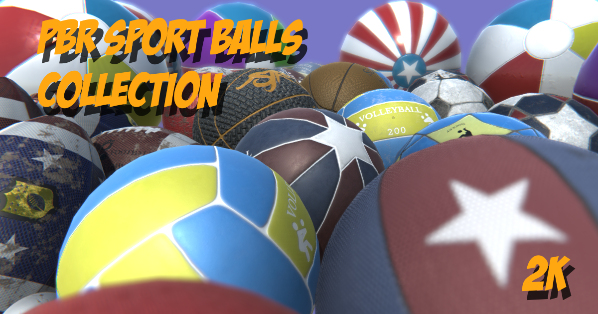 PBR sport balls collection | 3D 道具 | Unity Asset Store