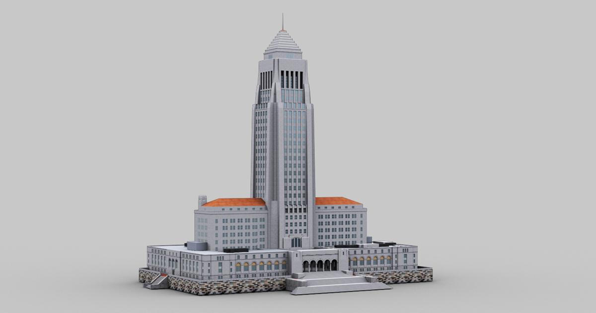 City Hall Low Poly | 3D Urban | Unity Asset Store