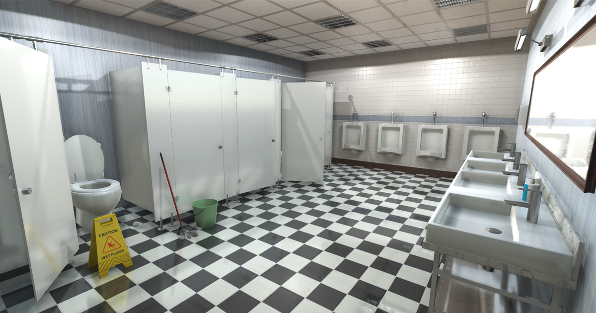 Office Toilets | 3D Interior | Unity Asset Store