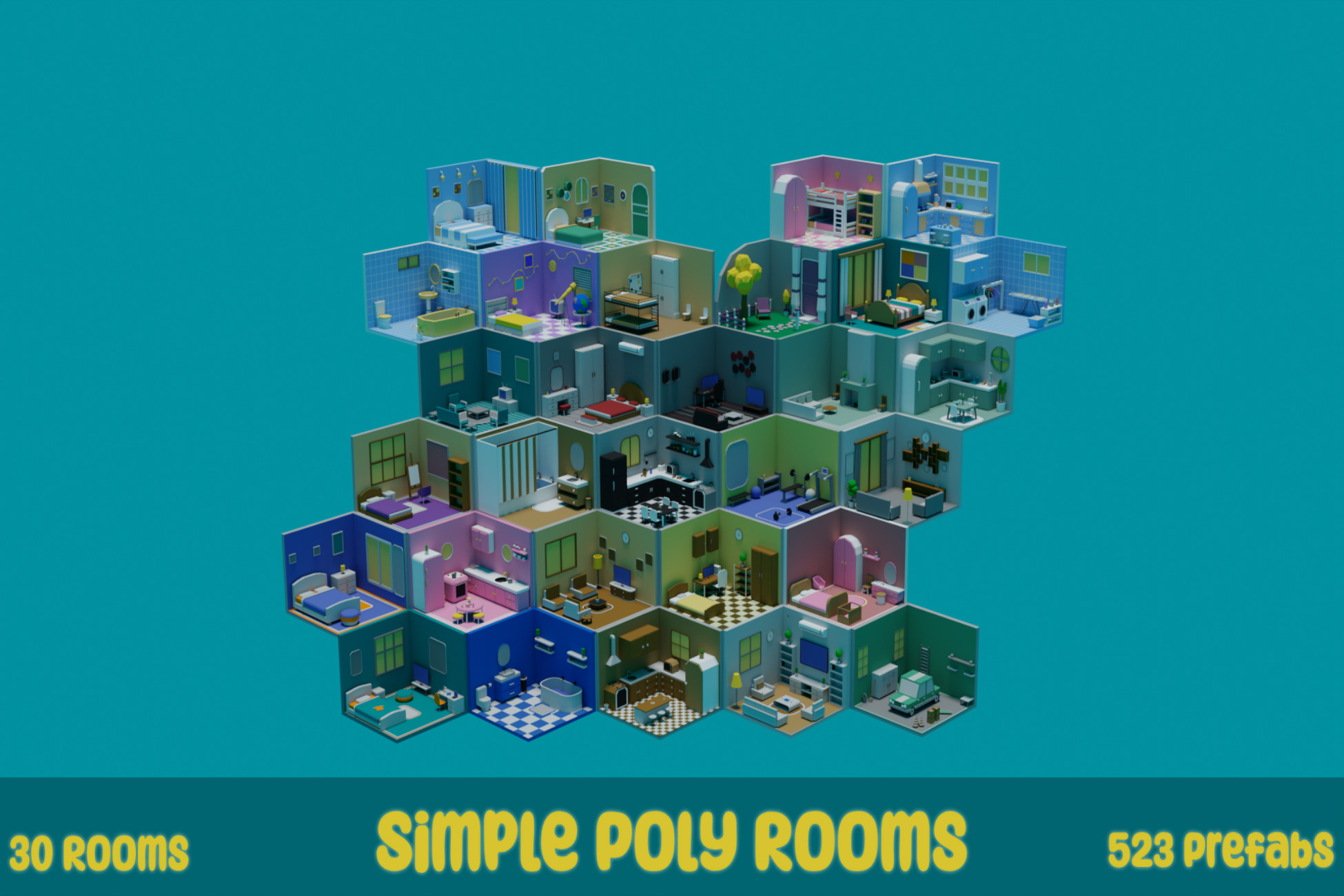 Simple Poly Rooms | 3D Environments | Unity Asset Store