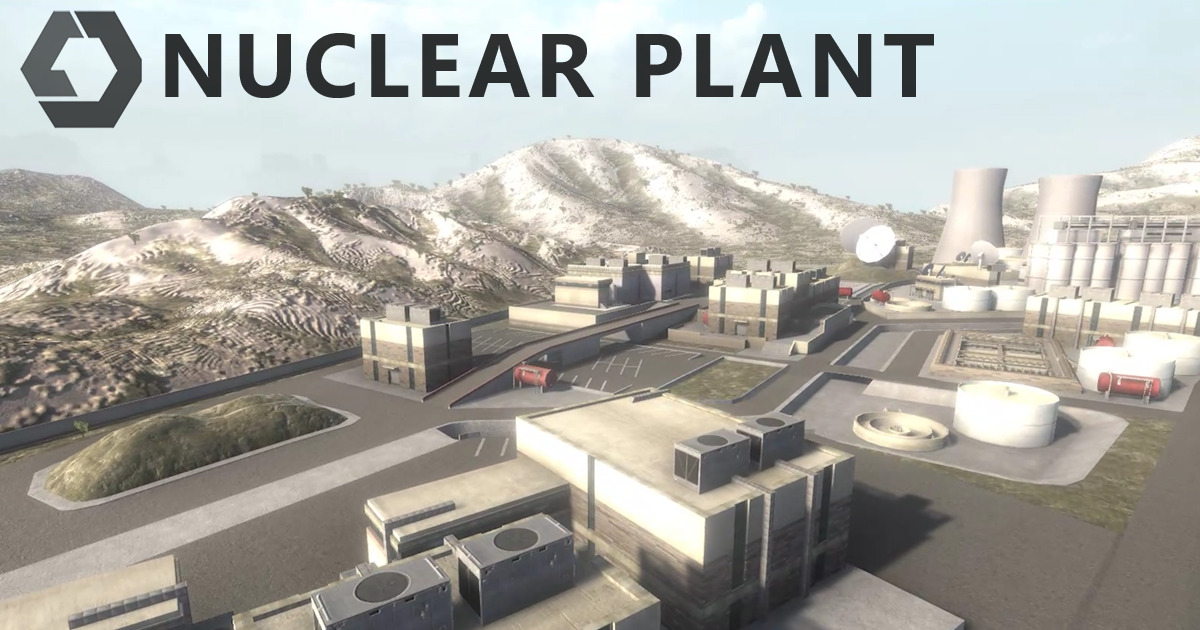 Nuclear Power Plant (suitable for VR and Mobile) | 3D Industrial ...