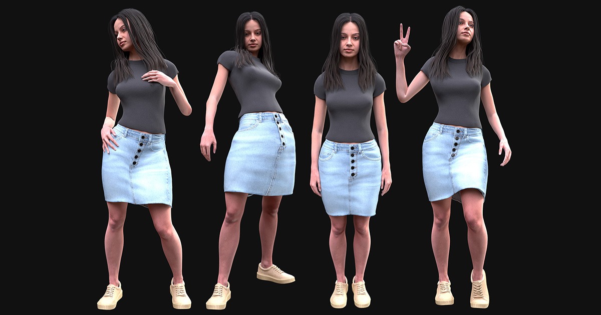 Woman in Summer Outfit 2 - Rigged | 3D Characters | Unity Asset Store