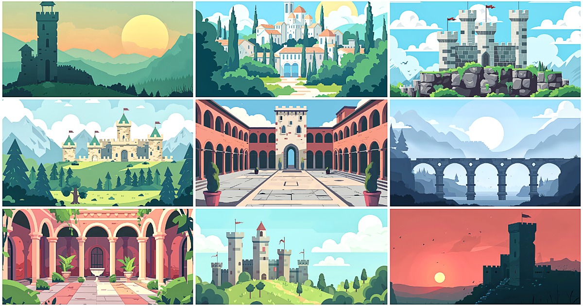 BACKGROUND - Vector Medieval 2 | 2D Environments | Unity Asset Store