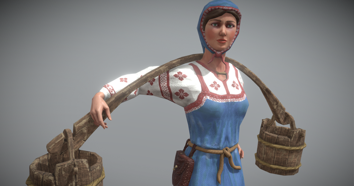 Peasant (Villager) Woman | 캐릭터 | Unity Asset Store