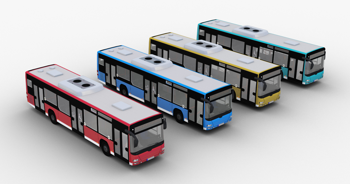City Bus with Interior 3 | 3D Land | Unity Asset Store